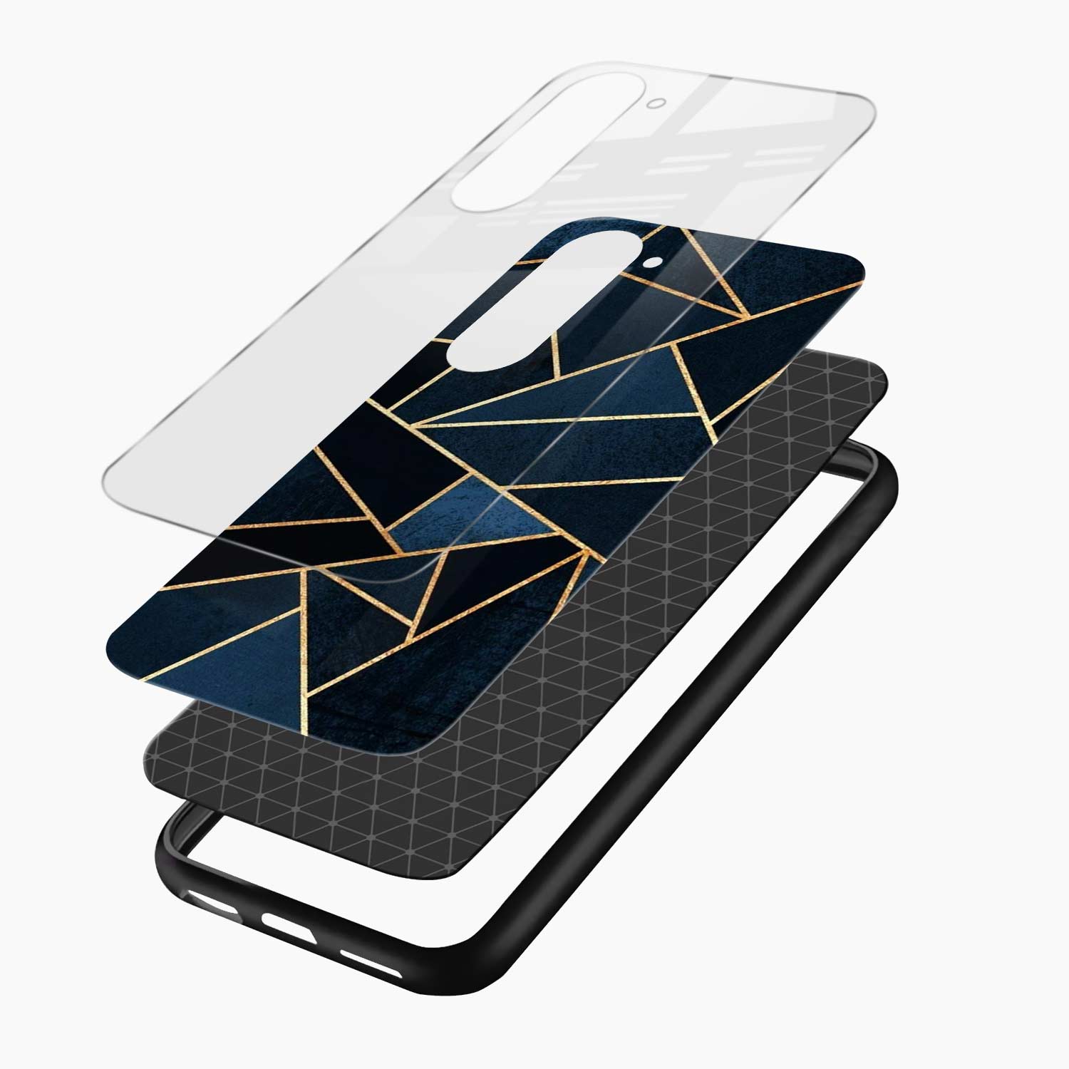 Buy Diagonal Marble Golden Cut Vivo Y19s 5G Back Cover at Rs.299 Only