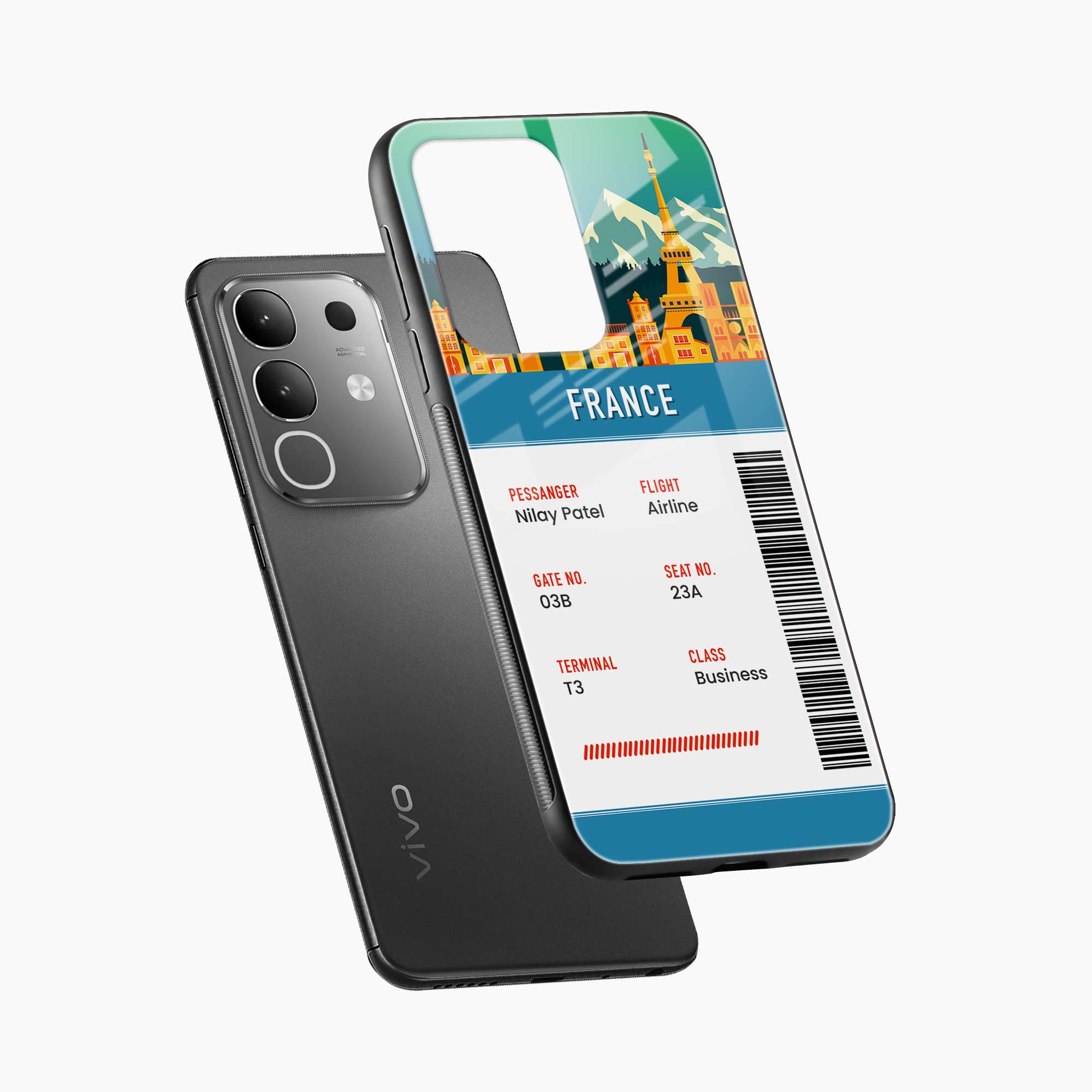Buy France Boarding Pass Vivo Y31 Pro 5G Back Cover at Rs.299 Only