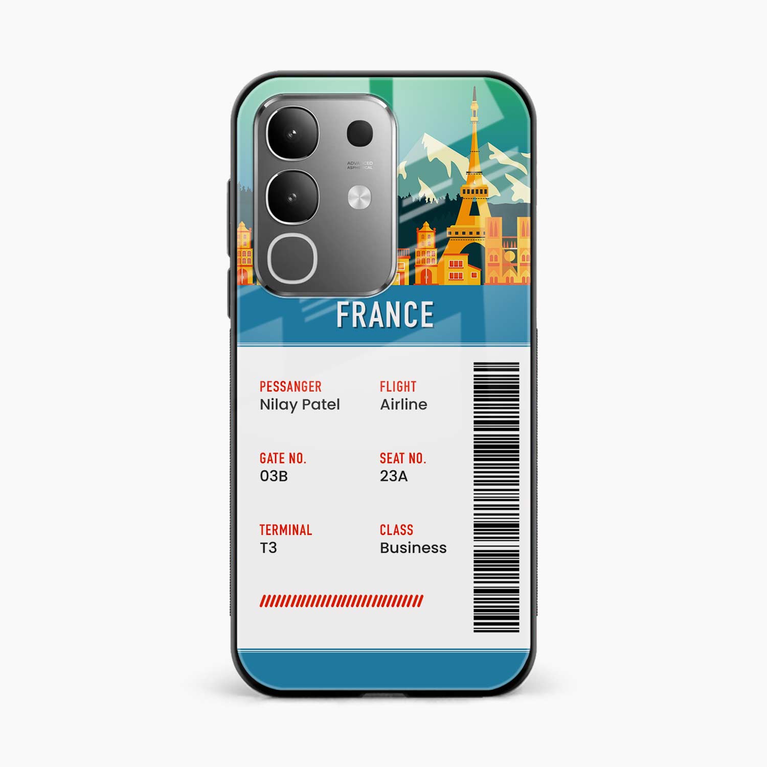 Buy France Boarding Pass Vivo Y31 Pro 5G Back Cover at Rs.299 Only