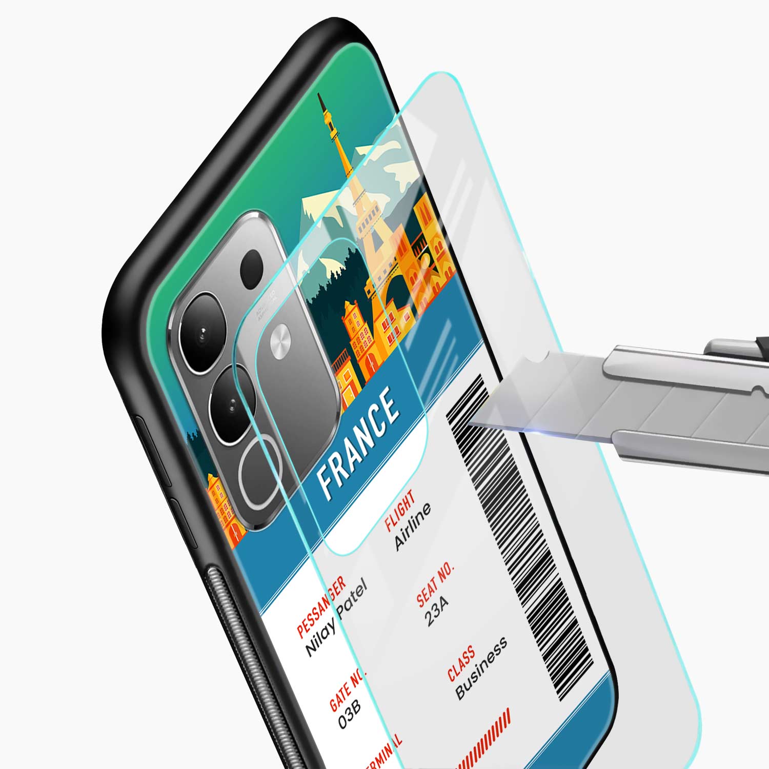 Buy France Boarding Pass Vivo Y31 Pro 5G Back Cover at Rs.299 Only